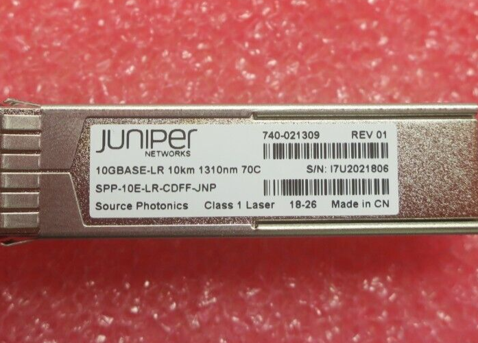 Juniper 10GBASE-LR 10km SFP+ Transceiver Module 740-021309 SPP-10E-LR-CDFF-JNP | eBay
