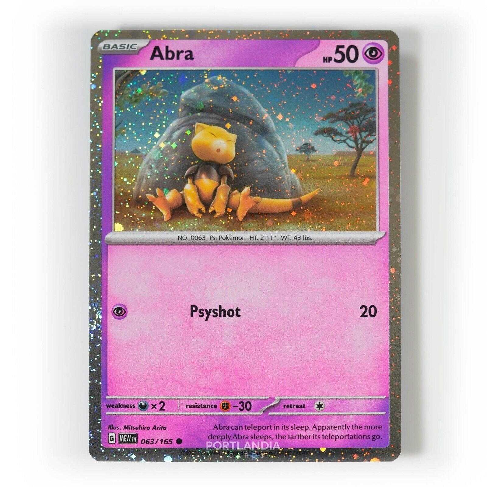 Pokemon - Abra Cosmos Holo - 063/165 - Scarlet & Violet: 151 - Promo ...