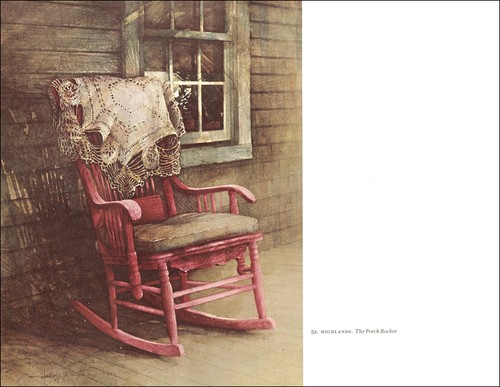 1974 Vintage Print Highlands North Carolina Rocking Chair Porch House ...