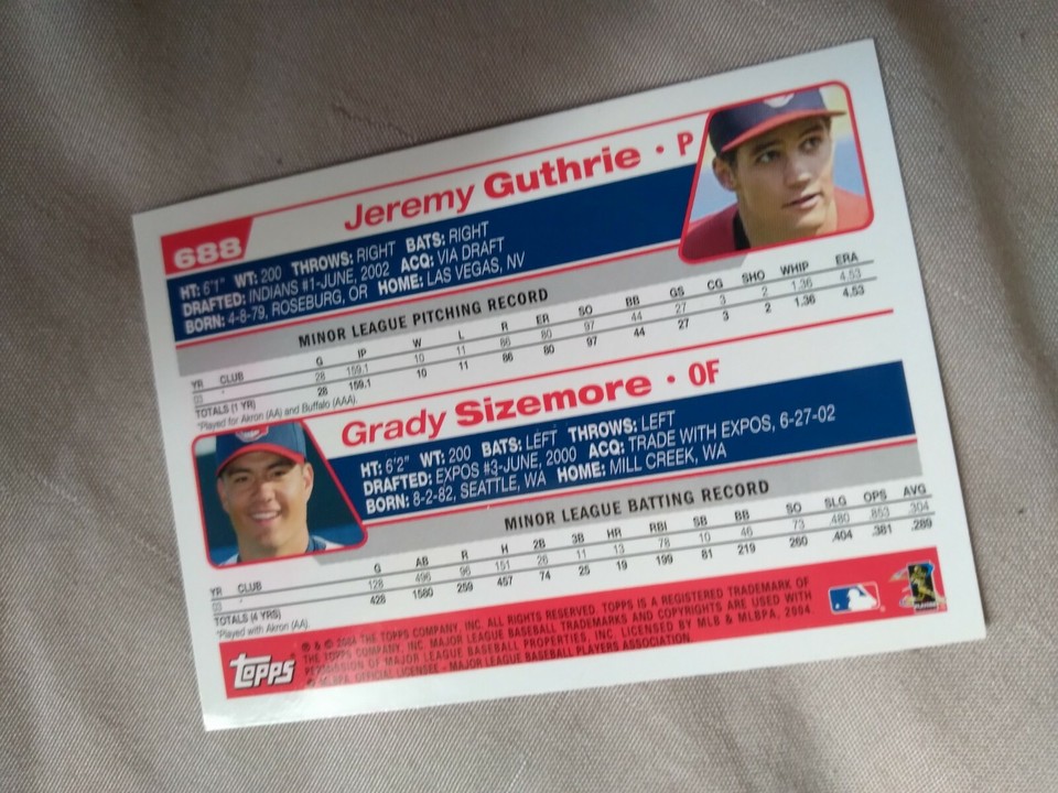 2004 Topps Grady Sizemore Prospect Card | eBay