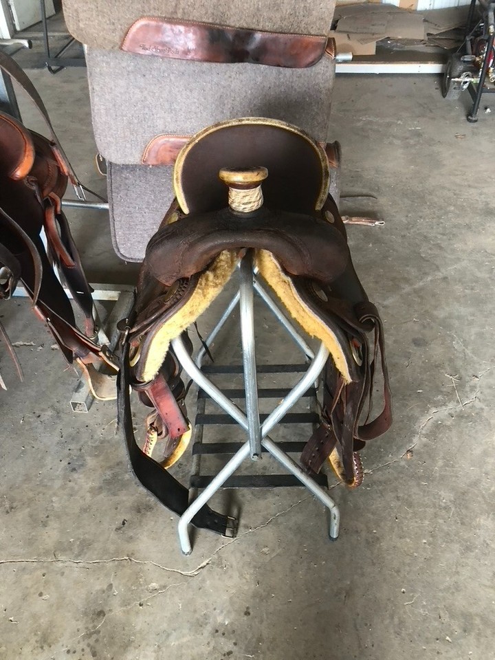 Paul Turner Custom Saddle Rough Out High Back | eBay