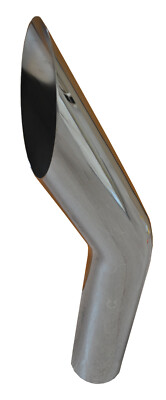 5" INCH CHROME TRUCK EXHAUST STACK AUSSIE CURVED x 3' FEET (914mm) LONG ...