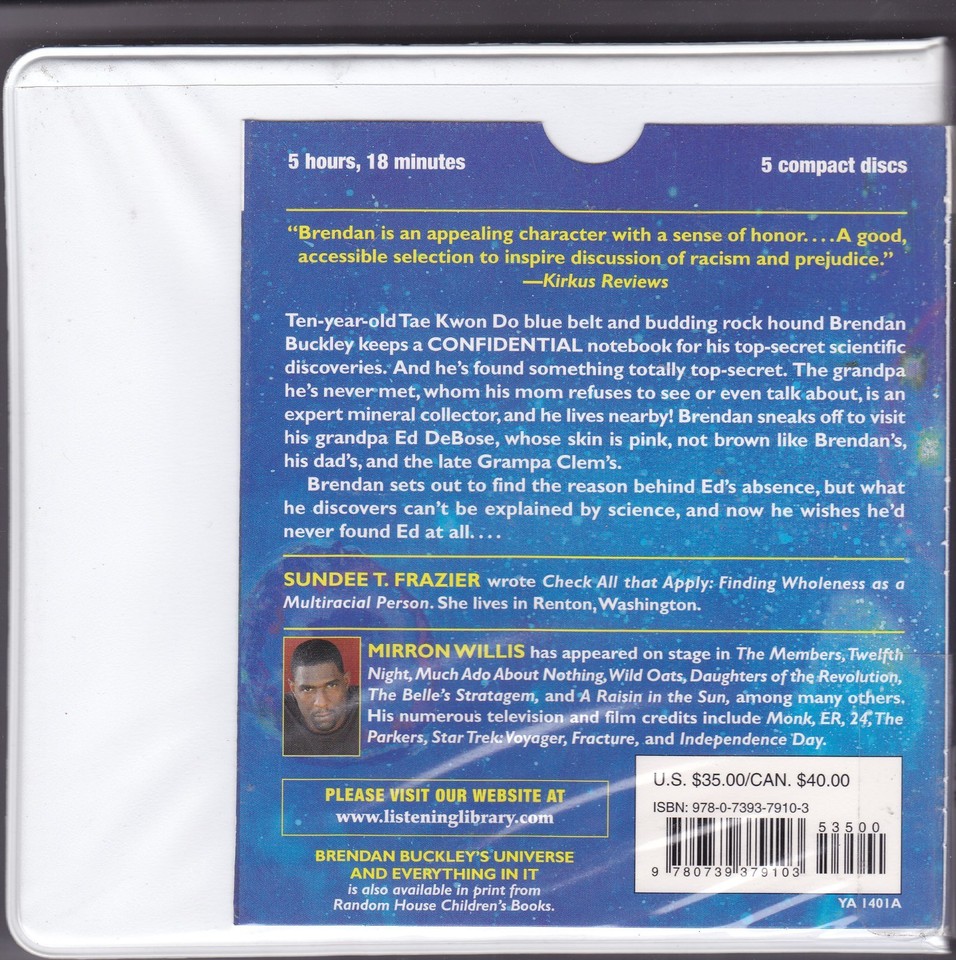 Brendan Buckley's Universe & Everything in It by Sundee Frazier (2008 ...