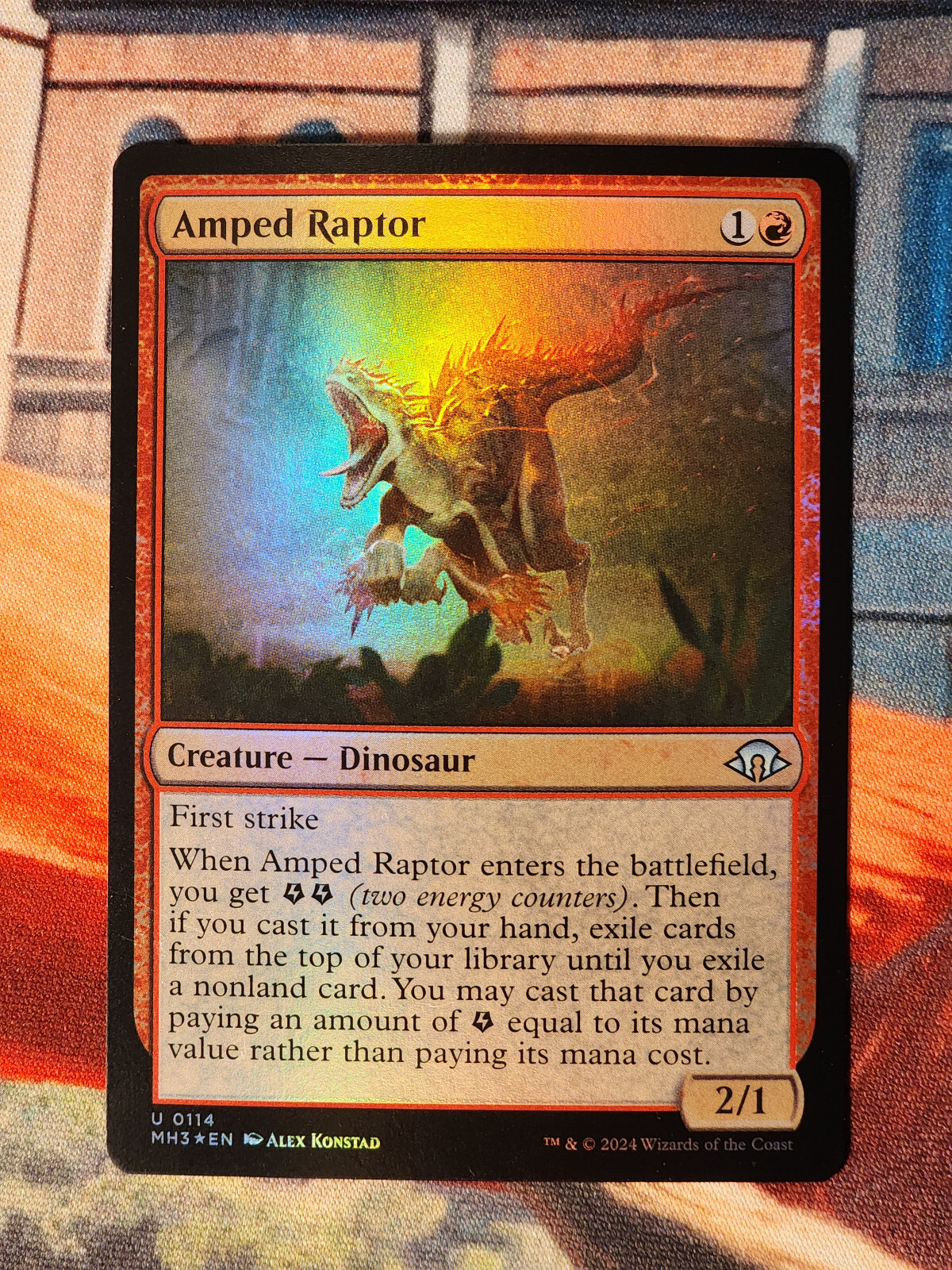 Amped Raptor 0114 Foil Uncommon Modern Horizons 3 Magic Gathering MTG ...