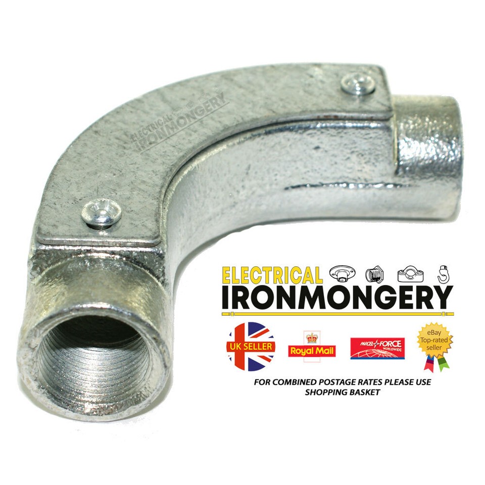 20mm Metal Conduit Boxes, Bends, Elbow, Tees, Fittings Galvanised ...