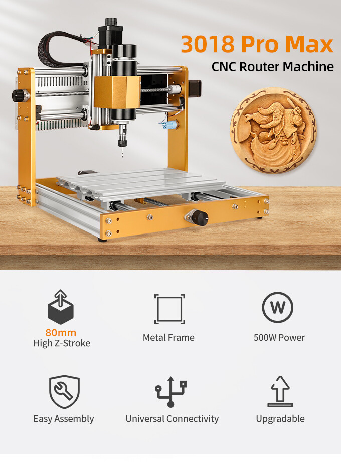 LUNYEE 3018 Pro Max CNC Router Laser Engraver Machine 2in1 Milling ...