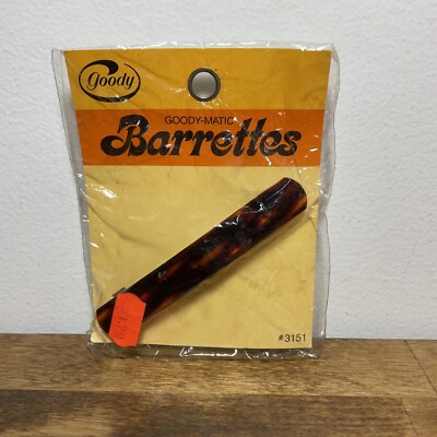 Vintage 1970's Goody Hair Clip Barrette Faux Tortoise Shell Goody-Matic ...