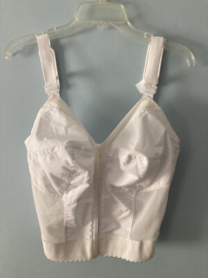 Vintage EXQUISITE FORM White Longline Bullet Bra Bustier Pin Up ~ 40DD ...