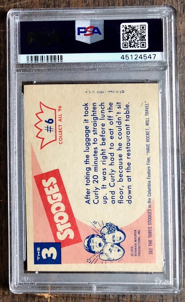 1959 THREE STOOGES #6 HEY MOE ... PSA 8 NRMT-MT ! NICE! GLARE FROM PIC ...