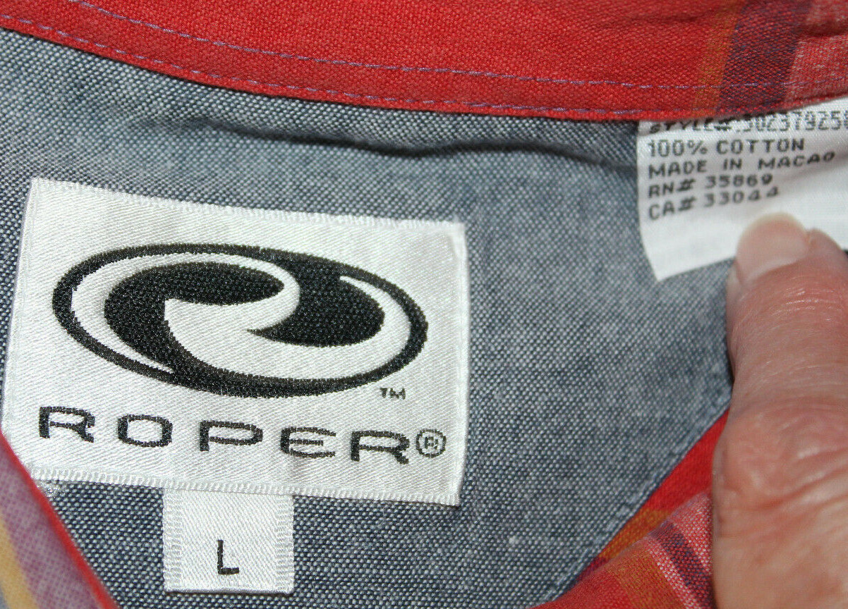 Roper Vintage Mens Western Style Shirt Size Large ~ R… - Gem