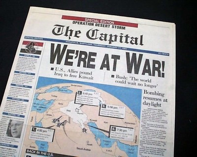 Persian GULF WAR Operation Desert Storm BEGINS Kuwait Liberation 1991 ...