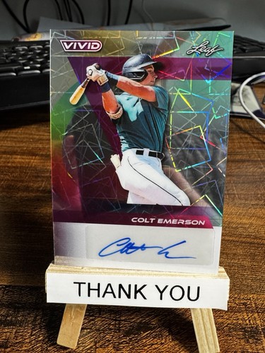 2024 Leaf Vivid Baseball Colt Emerson Rookie Laser Auto 1/1 Seattle ...
