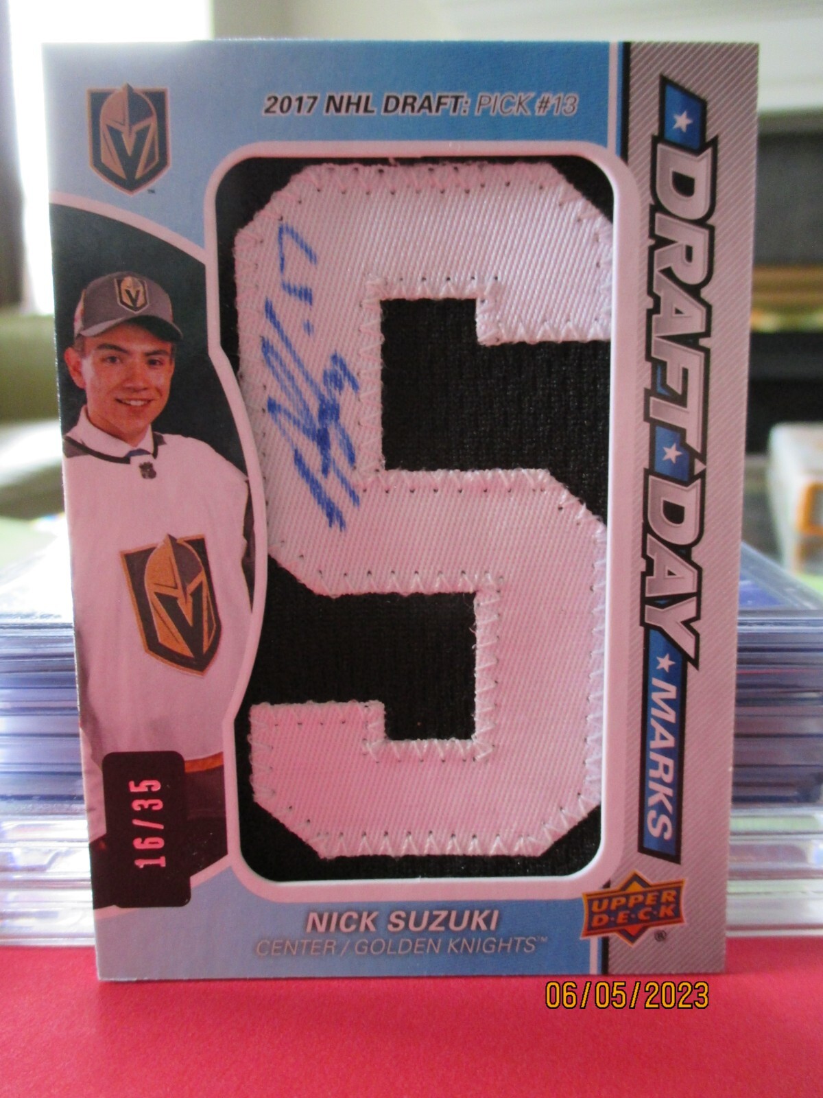 2018 SP Game Used Draft Day Marks #DDM-NS Nick Suzuki Autograph /35 ...