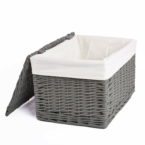 Natural Finish Wicker Trunk Baby Nursery Toys Blanket Storage Chest ...