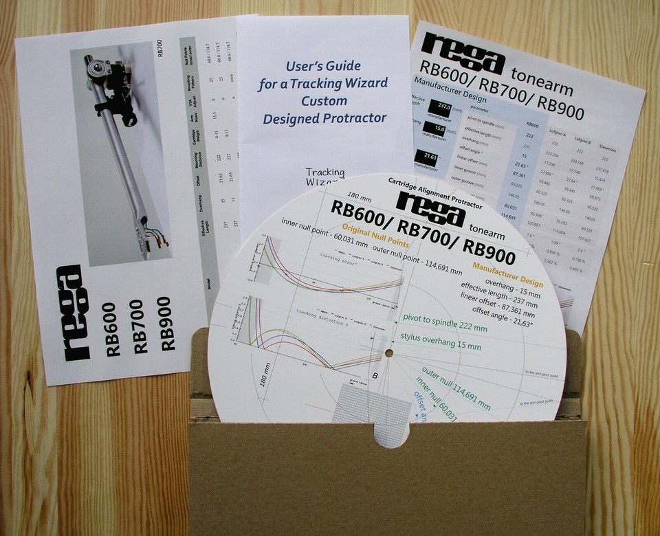 Rega RB600/RB700/RB900 Custom Designed Tonearm Cartridge Alignment ...