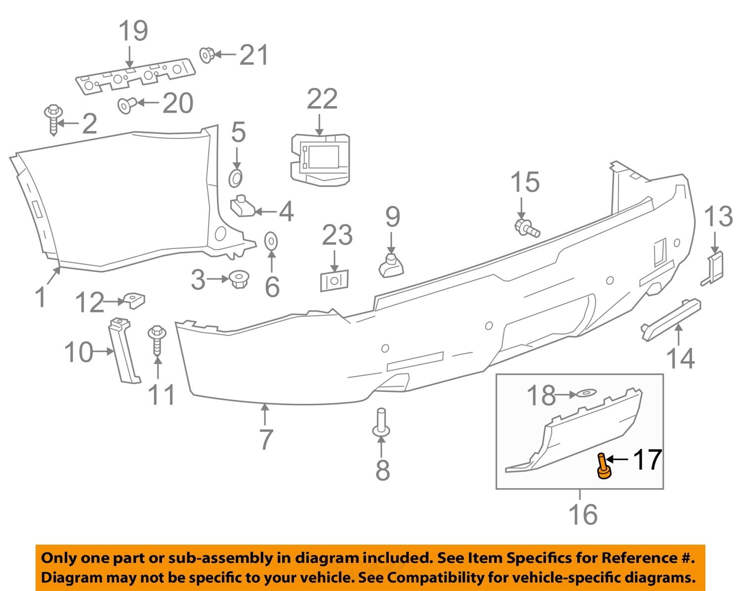 GM OEM Rear Bumper-Trim Cover Stud 11612235 | eBay
