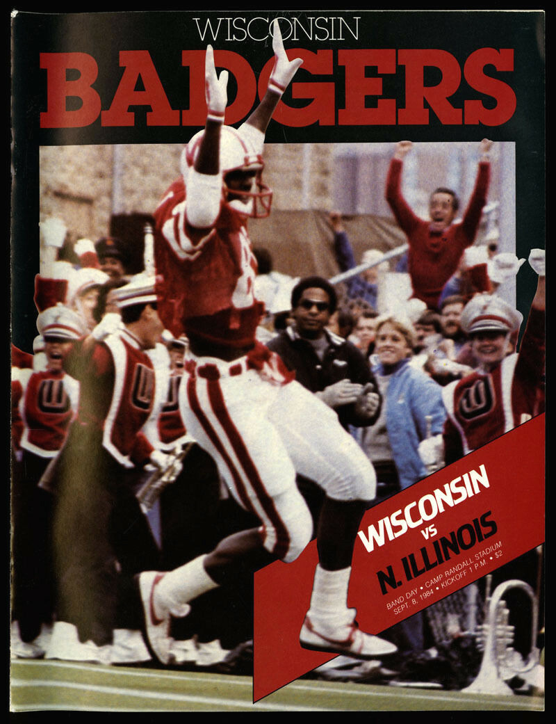 1984 AUTOGRAPHED WISCONSIN FOOTBALL PROGRAM~DAVE McCLAIN (d. 1986 ...