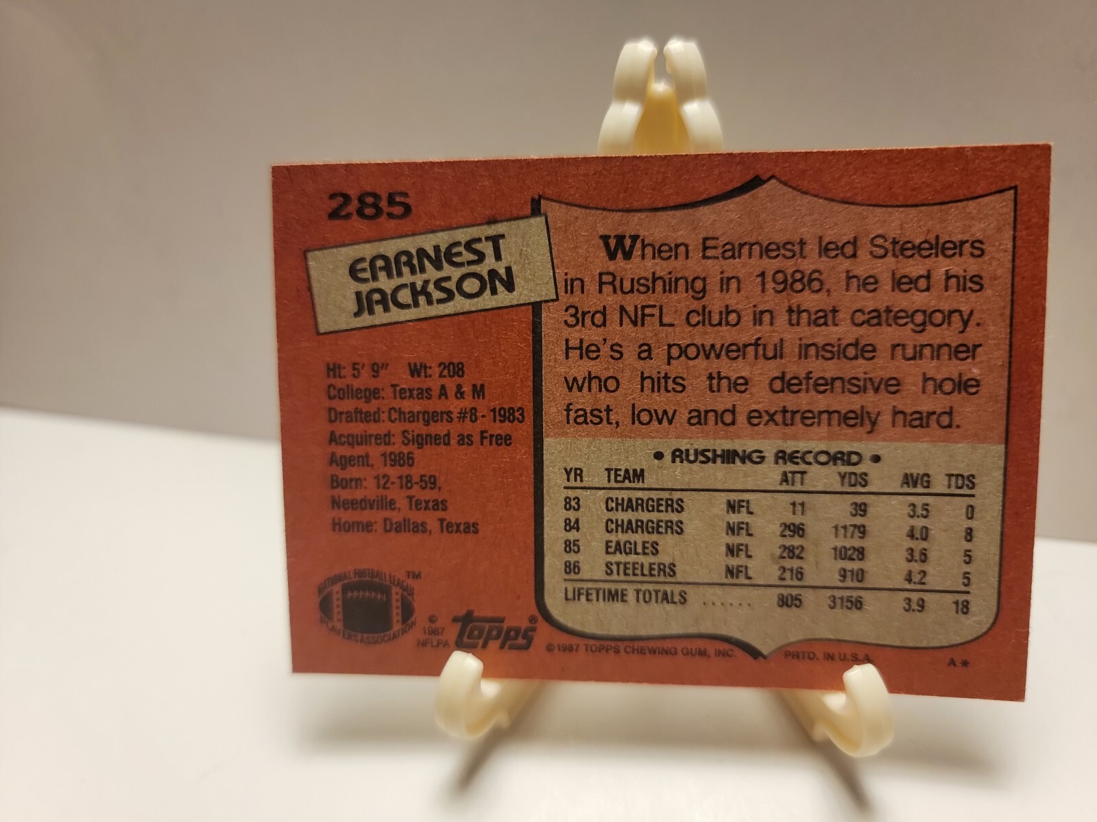 1987 Topps - #285 Earnest Jackson for sale online | eBay