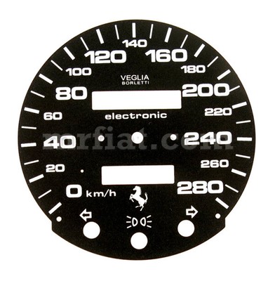 Ferrari 308 QV 328 Speedometer Disc Mph To km/h Fuel Injection New | eBay