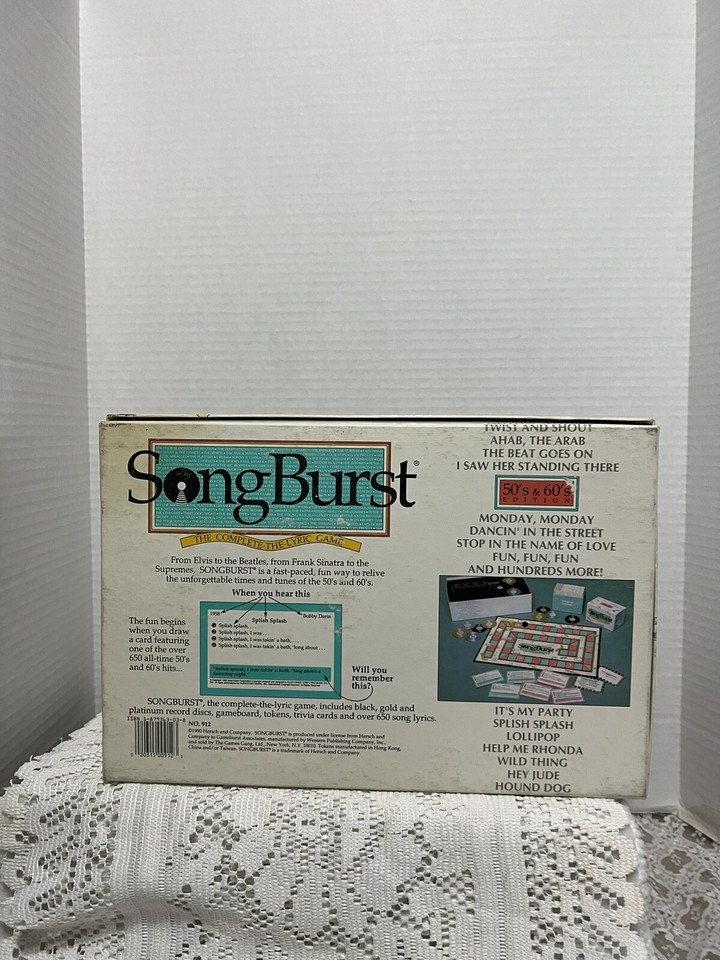 Song Burst SongBurst 50s and 60s Edition 1990 | eBay