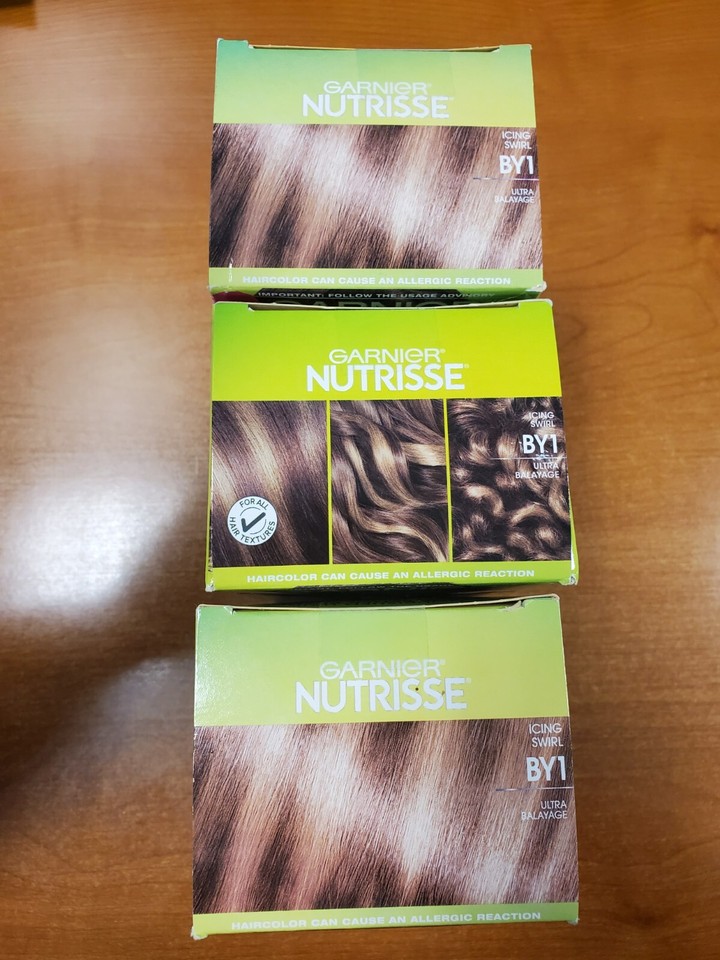 3 Boxes: Garnier Nutrisse Ultra Nourishing Permanent Hair Color *CHOOSE ...
