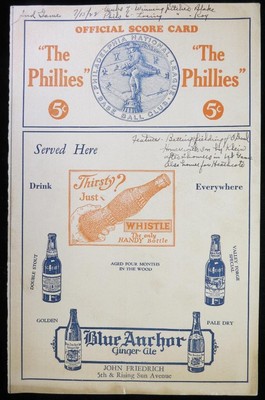 1922 Phillies vs Cubs Baseball Program | eBay
