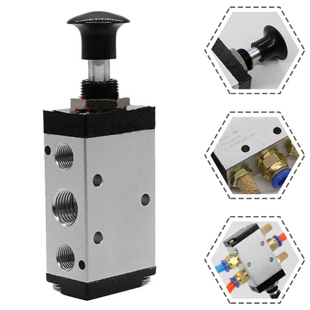 High Quality Push Pull Pneumatic Valve 4R210 08 BSPT & Connector ...