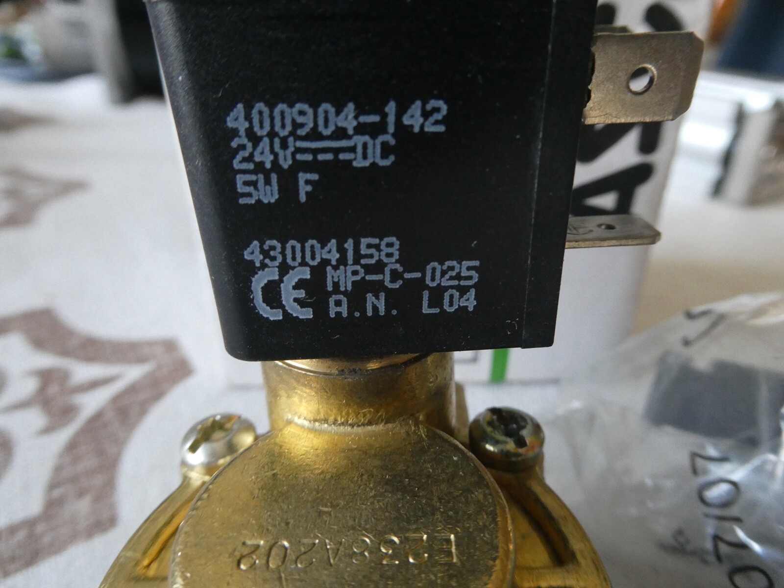 ASCO 238 Series 2/2 N/C Brass Solenoid Valve 24VDC E238A202 for sale ...