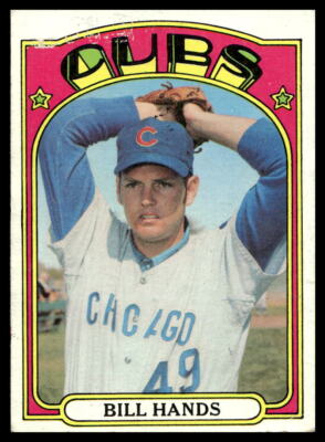 1972 Topps #335 Bill Hands Chicago Cubs Low Grade | eBay