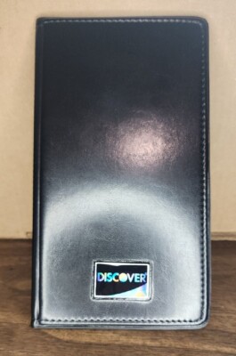 American Express & Discovery Card BLACK Double Panel Check Presenter ...