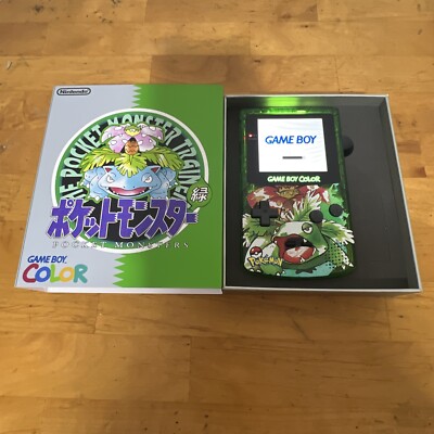 Gameboy Color Pokemon Venusaur Green Red Blue Edition Console W/ LCD ...