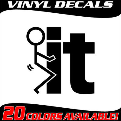 F-IT Sticker/Vinyl Decal Funny Car/Truck Window - FREE Same Day ...