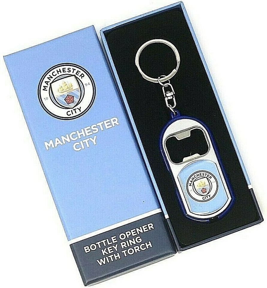 FOOTBALL FC BAR BOTTLE OPENER TORCH LIGHT KEYCHAIN NOVELTY KEYRING KEY ...