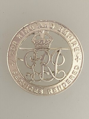 Replacement British Army WW1 Services Rendered 'Silver War Badge' or ...