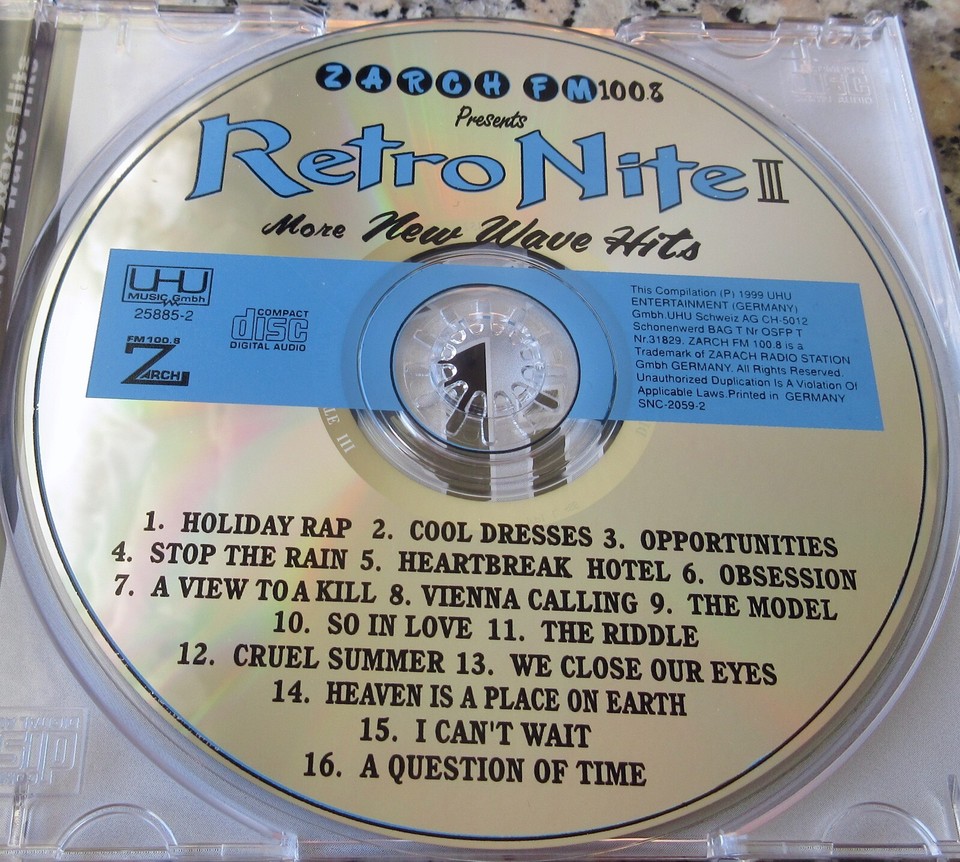 Retro Nite 3 New Wave Rare CD 80s Al Corley Kraftwerk OMD Falco Duran ...