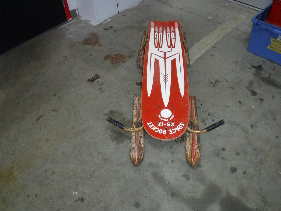 Space Rocket Sled XS-17 with Orbit Control Sled 1950’s Red And White | eBay