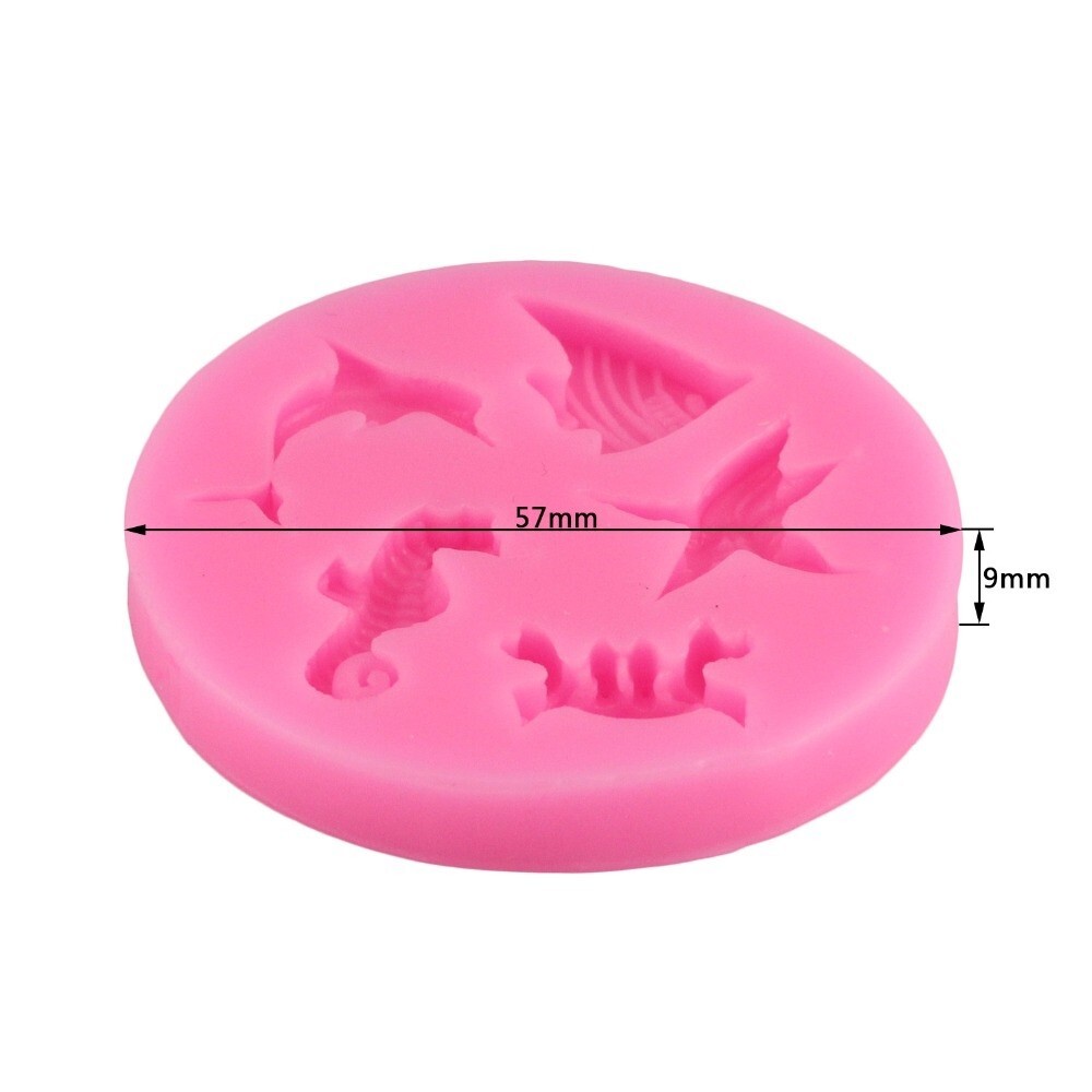 Silicone Sea Creatures Mould Cake mold Fondant Seahorse Dolphin Crab | eBay