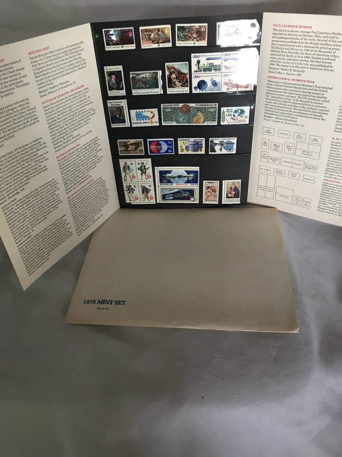 1975 United States Postal Service - Mint Set Commemorative Stamp Set | eBay