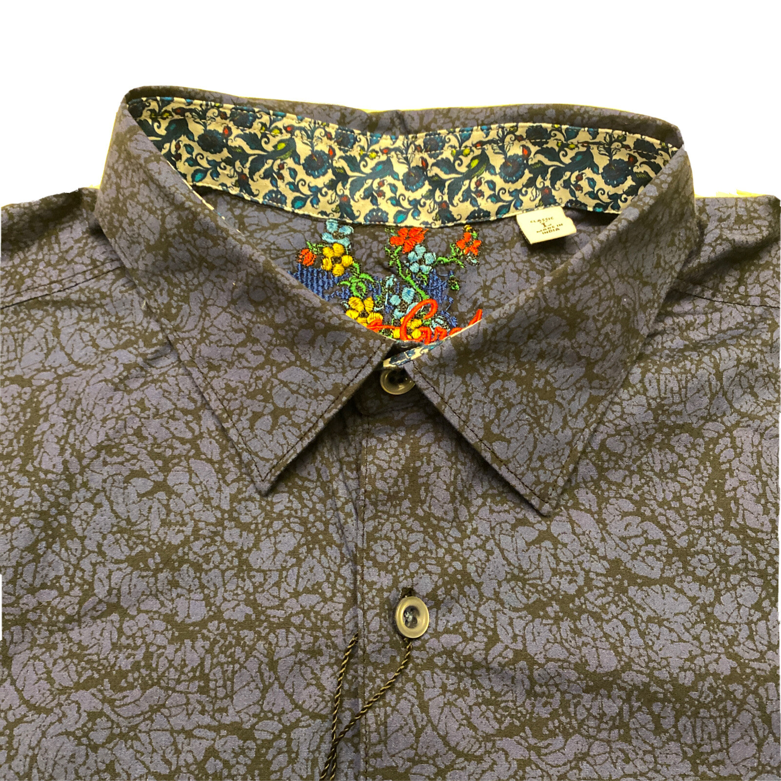 $198 ROBERT GRAHAM ARMSTRONG NEW MEN'S NAVY+ CASUAL CLASSIC FIT SHIRT ...