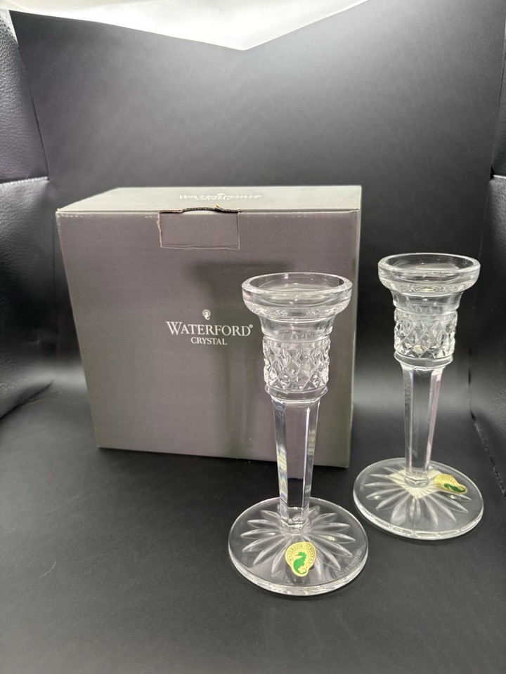 Waterford Crystal 6” Mallory Candlesticks | eBay