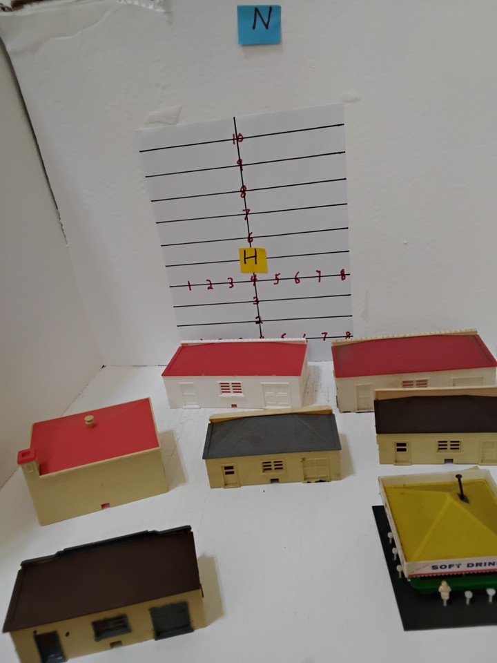 7 HO BUILDINGS. GAS STAT, STORES REFRESHMENT STAND H 195 | eBay