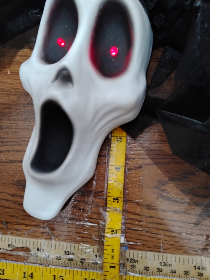 Gemmy Animated Floating Grim Reaper Ghost Scream Face 2ft Wide ...