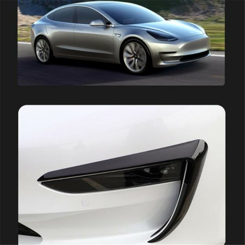 Glossy Black Front Fog Light Lamp Eyebrow Cover Trim For Tesla Model Y ...