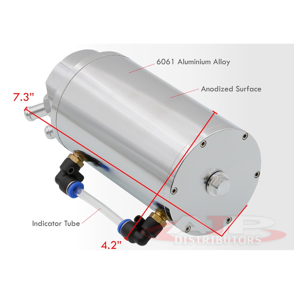 350ML Billet Aluminum Turbo N/A Add On Engine Motor Oil Overflow Catch ...