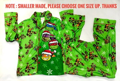 NEW SZ 4-10 KIDS PYJAMAS WINTER FLANNEL NINJA TURTLE TMNT BOYS ...