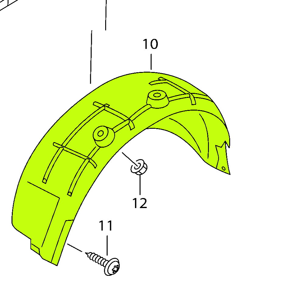 2009-2017 Audi Q5 OEM Fender Liner Splash Guard Rear Right | 8R0810172C ...
