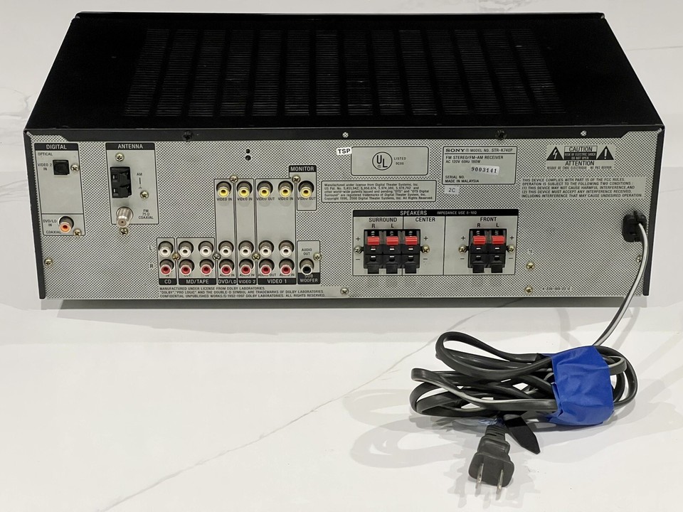 SONY FM/AM Stereo Receiver Model STR-K740P Digital Audio/Video Control ...