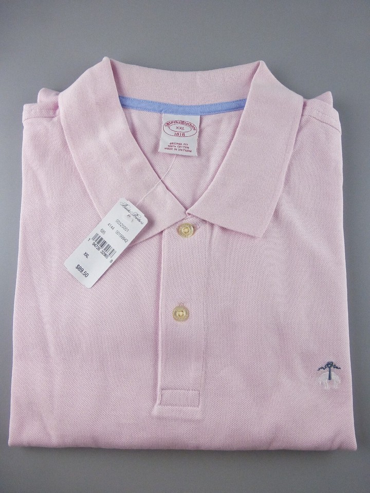 BROOKS BROTHERS POLO SHIRT 1818 Men's Pastel Colors ORIGINAL Fit XL 2XL ...