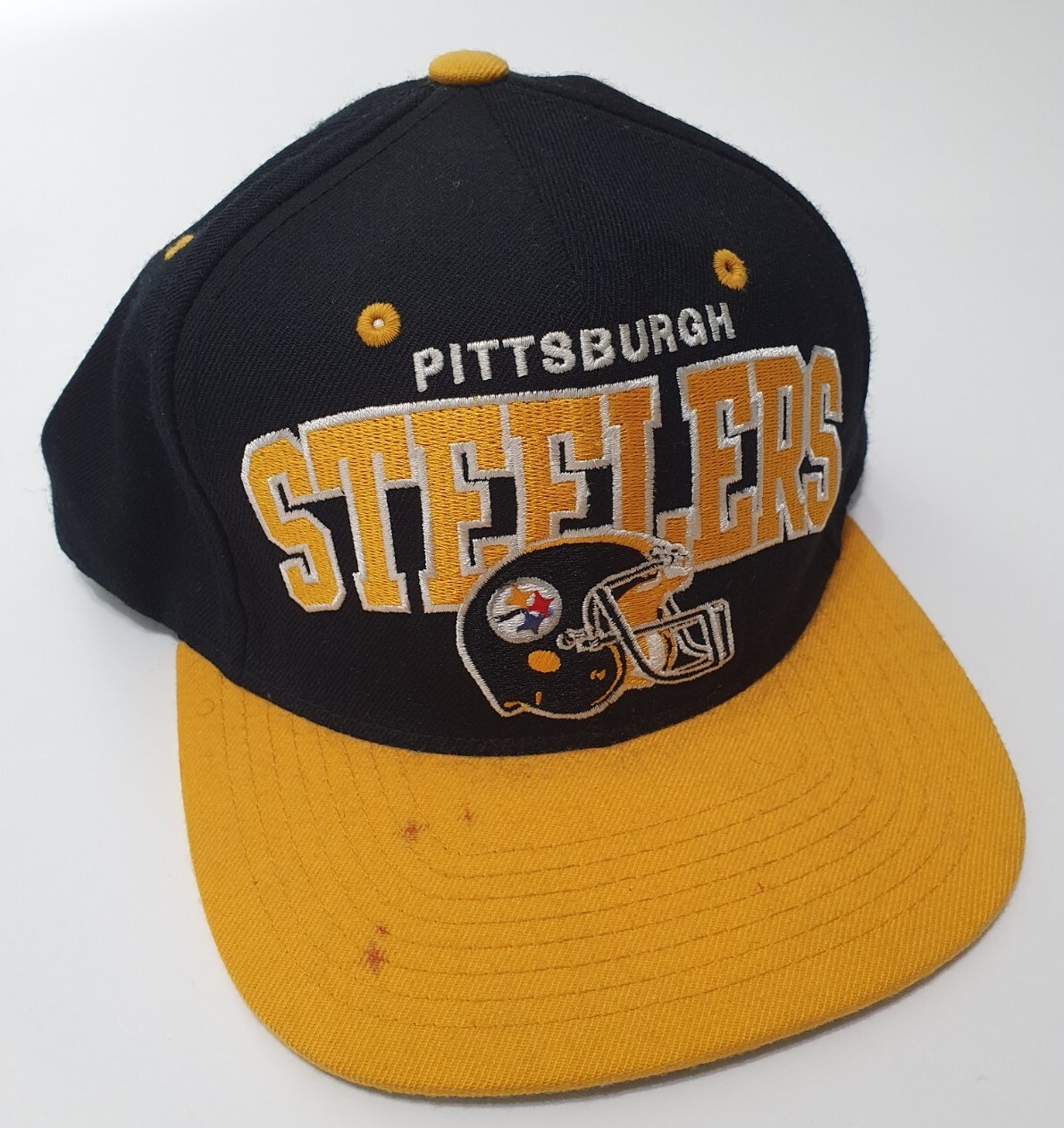 Pittsburgh Steelers Arched Logo 2Tone NFL Cap Hat Mit… - Gem