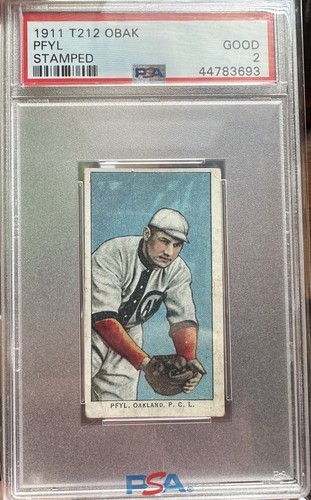 1911 T212 OBAK red print BASEBALL card, Monte Pfyl, PSA 2 | eBay